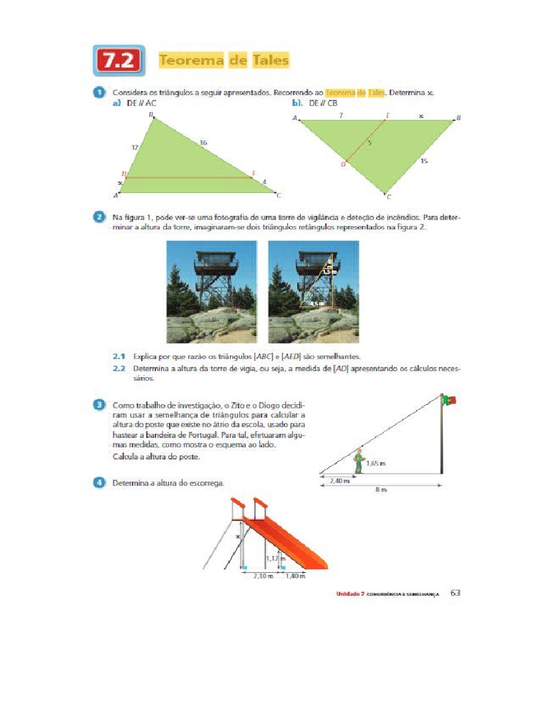 Teorema de Tales | PDF