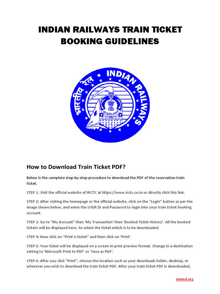 Train Ticket Booking Guidelines | PDF | Identity Document | Software