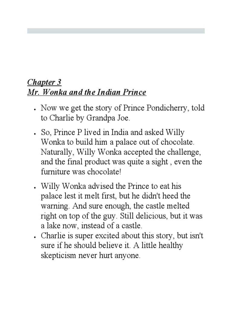 Charlie and The Chocolate Factory CHPT 3 .. | PDF