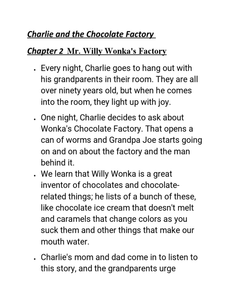 Charlie and The Chocolate Factory CHPT 2 PDF | PDF