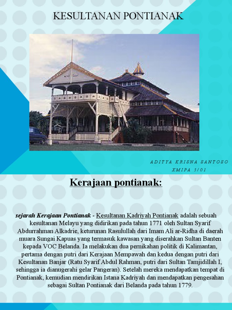 Sejarah dan Pendiri Kerajaan Pontianak | PDF