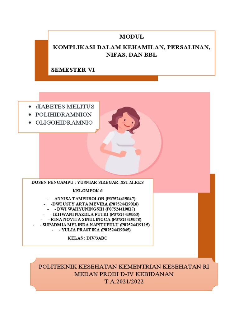 Modul Komplikasi Dalam Kehamilan, Persalinan, Nifas, Dan BBL Semester Vi | PDF | Kesehatan Holistik