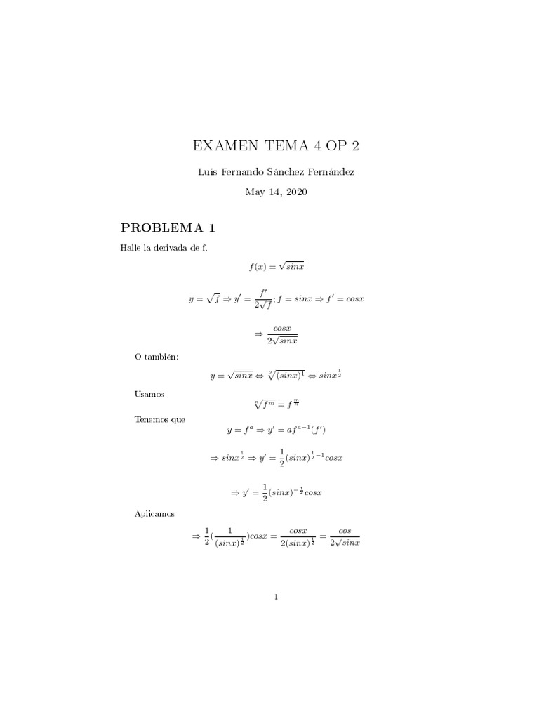 Examen T4 Op 2 | PDF