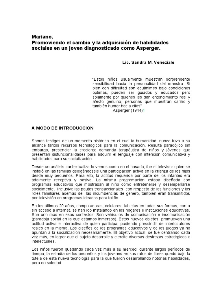Capitulo Completo Asperger. Sandra. Veneziale | Descargar gratis PDF ... Capitulo Completo Asperger. Sandra. Veneziale | Descargar gratis PDF ...