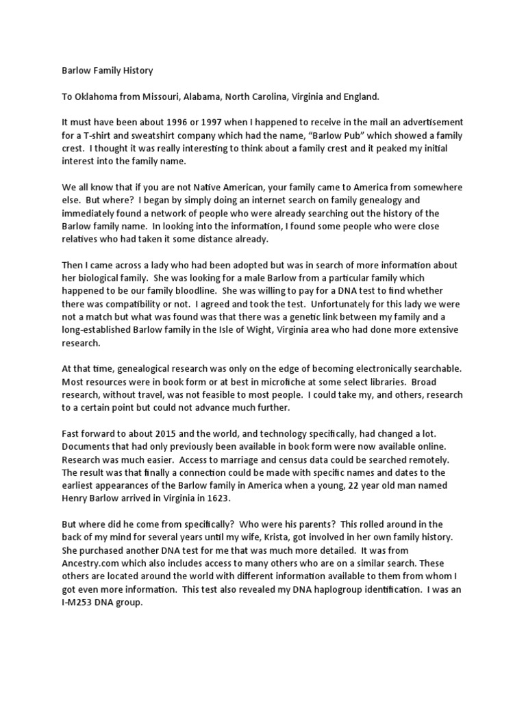 Barlow Family History and Origins | PDF | William The Conqueror