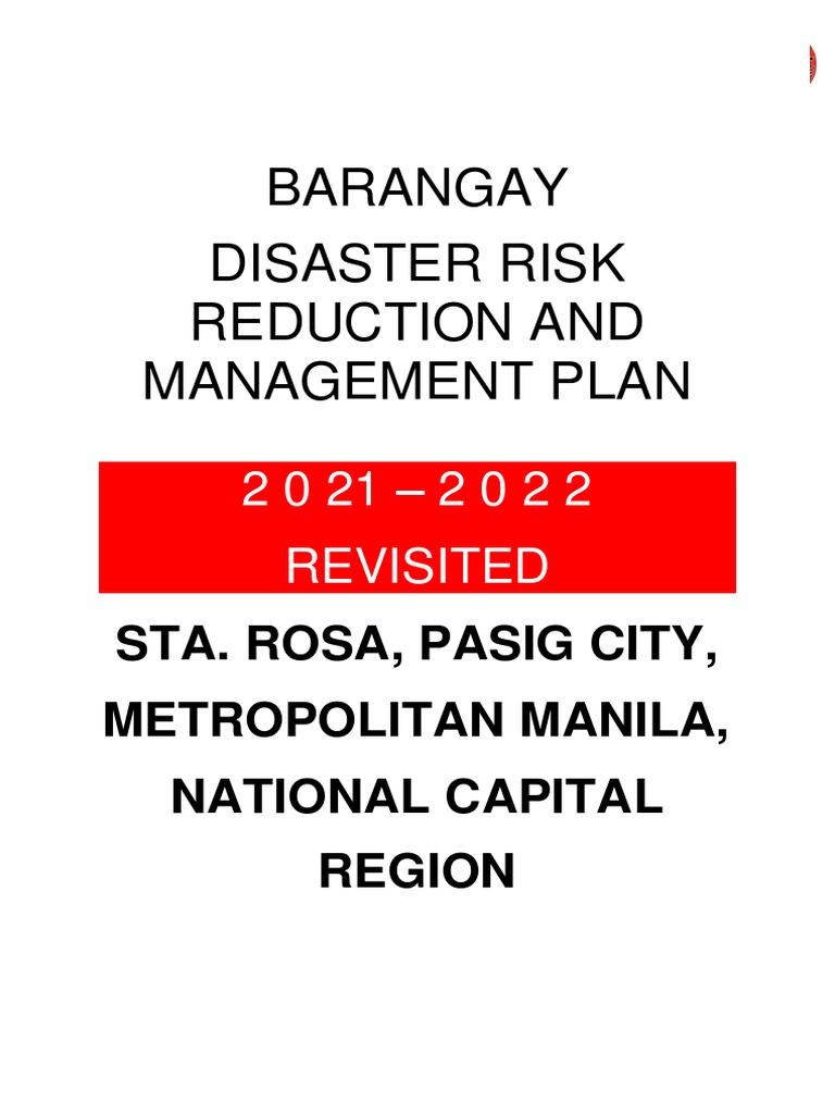Sta. Rosa BDRRM Plan Revitng | PDF