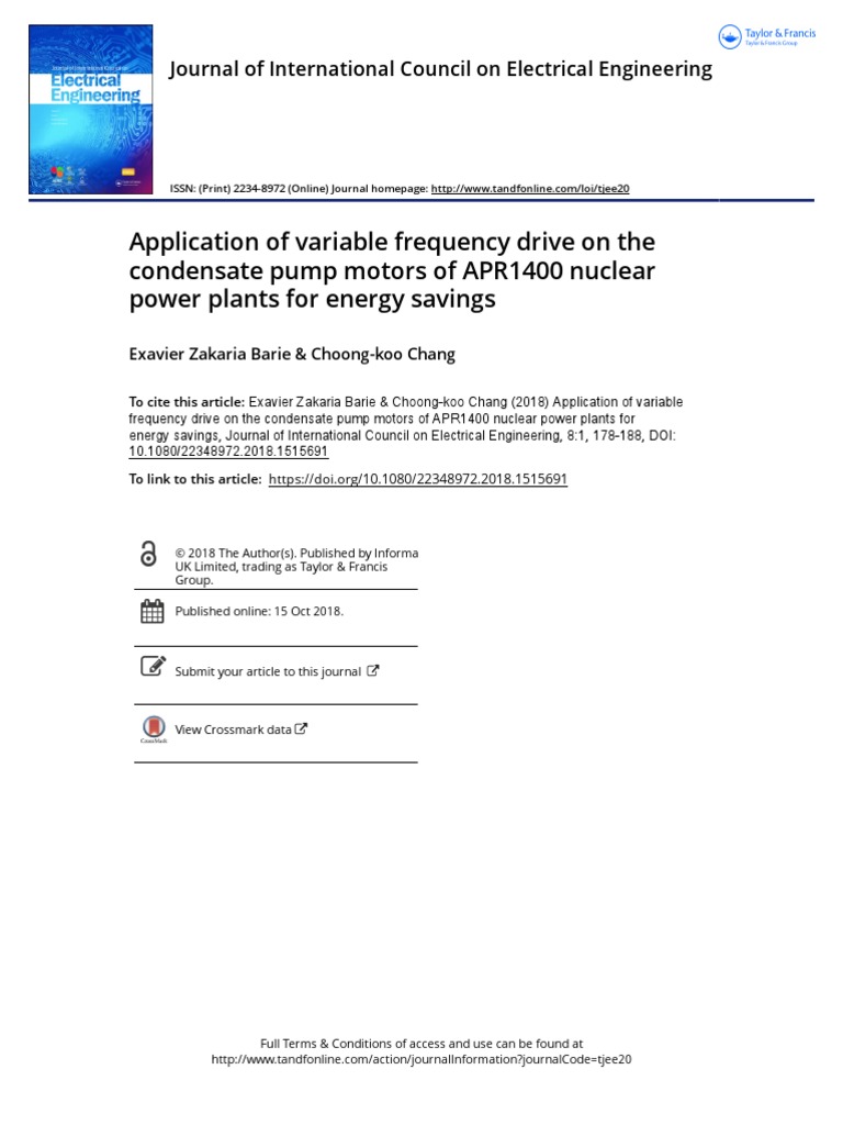 ETAP Application of Variable Frequency Drive On The Con | PDF ...