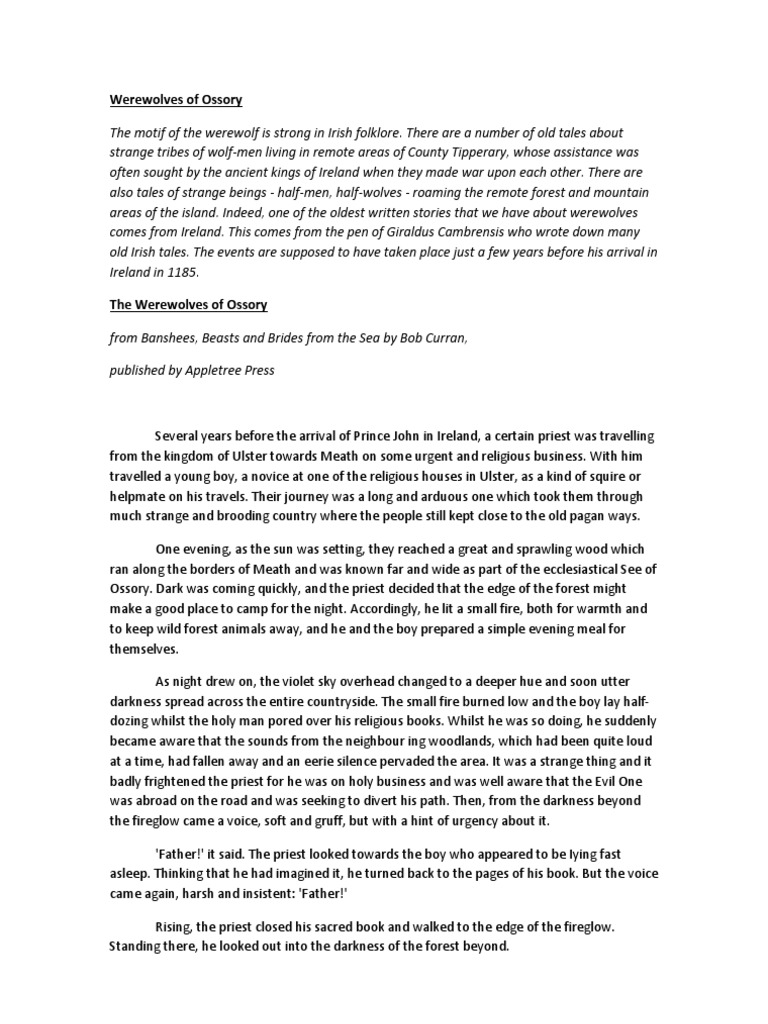 Werewolves of Ossory | Werewolves | Salvation