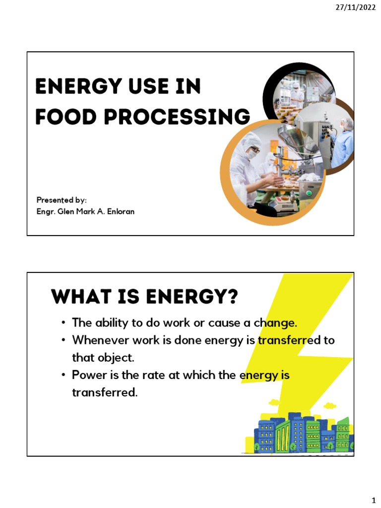 VII. Energy Use in Food Processing | PDF | Electric Power | Steam
