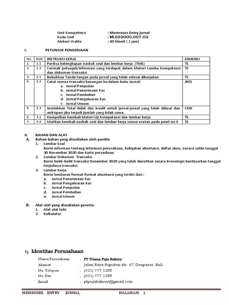1A. Soal Jurnal Akuntansi | PDF