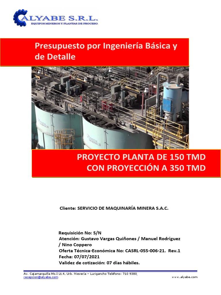 CASRL. 055-006-21. Rev. 01. Desarrollo de Ingeniería Básica y de ...