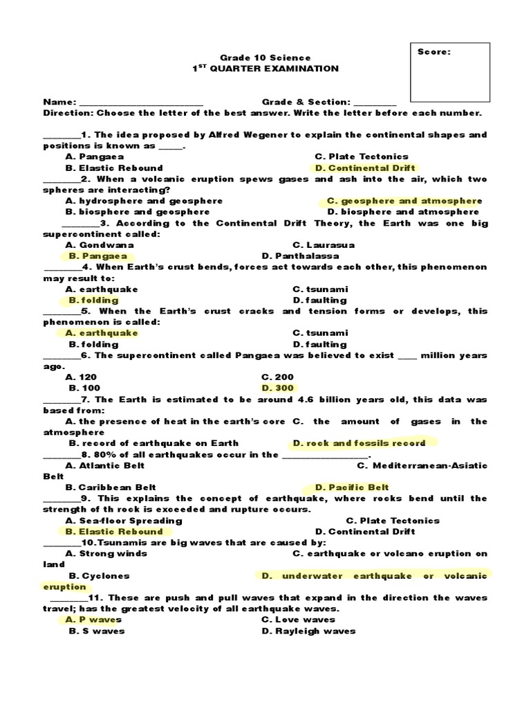 Grade 10 Science | PDF