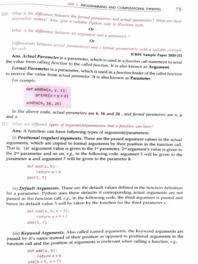 Programming And Computational Thinking Pdf Parameter Computer Programming Subroutine 