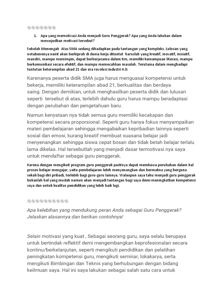 Apa Kelebihan Yang Mendukung Peran Anda Sebagai Guru Penggerak ...