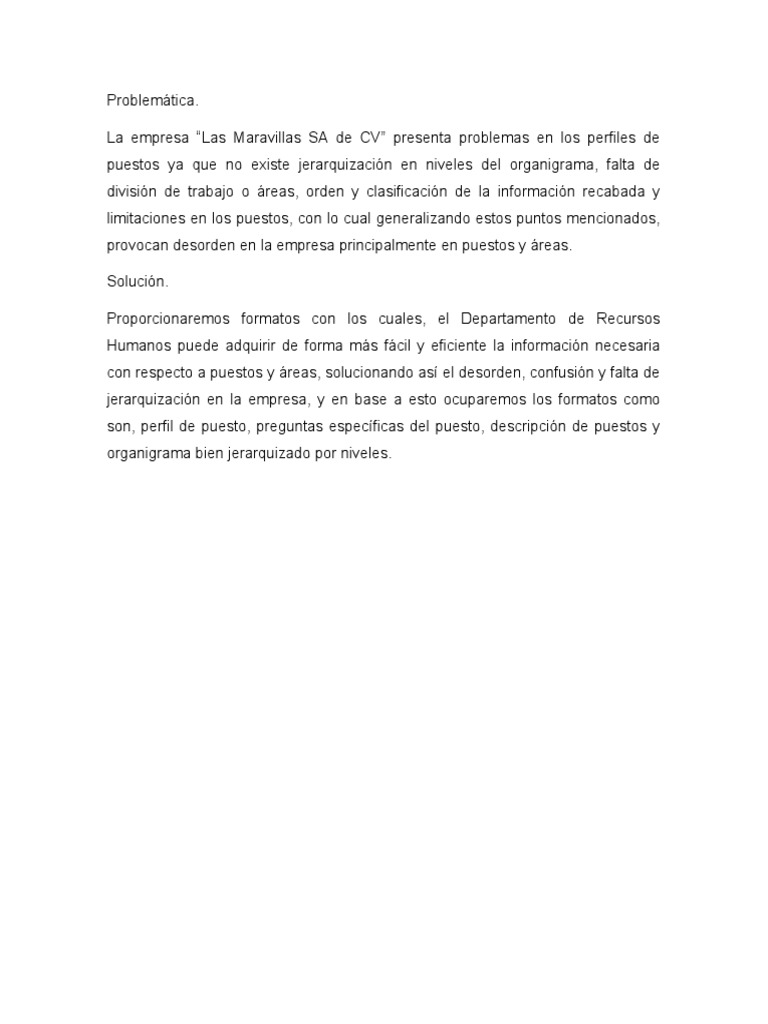 Problematica y Solucion | PDF | Crecimiento personal y profesional