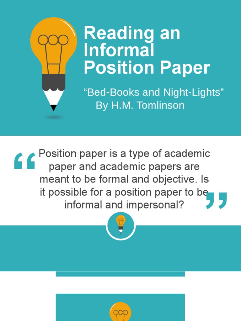 Informal Position Paper on Bed Books | PDF