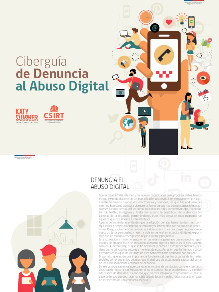 Ciberguía Denuncia El Abuso Digital | PDF | Cibercrimen | Servicio de redes sociales