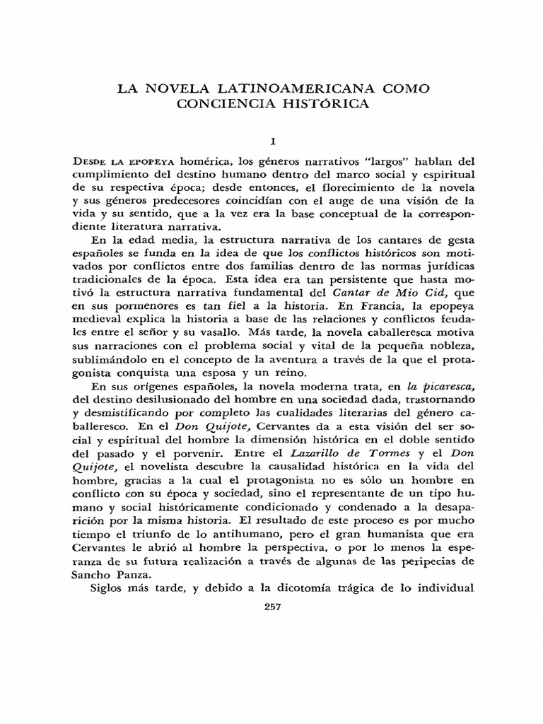 La Novela Latinoamericana Como Conciencia Historica | PDF | Novelas ... La Novela Latinoamericana Como Conciencia Historica | PDF | Novelas ...