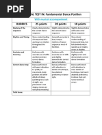Rubrics For Dance Presentations | PDF | Dances | Rhythm