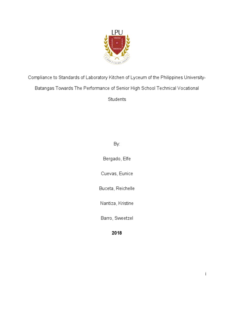 Compliance To Standard Kitchen Laboratory | PDF | Laboratories | Kitchen