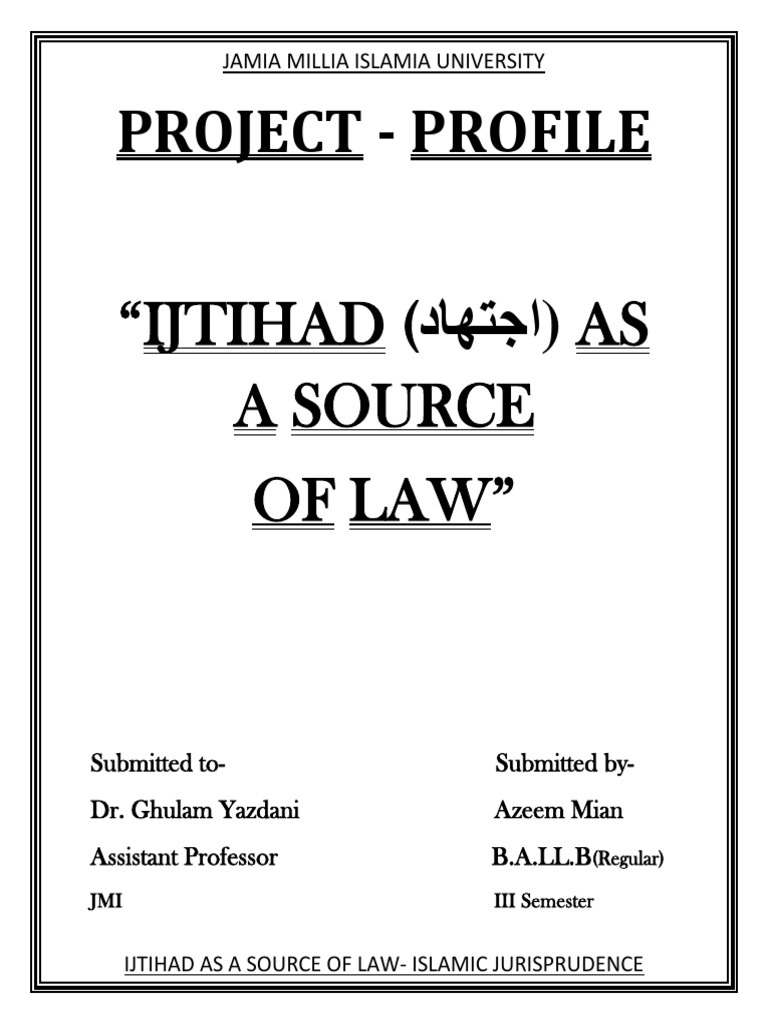 Ijtihad in Islamic Jurisprudence Overview | PDF | Sharia | Theocracy