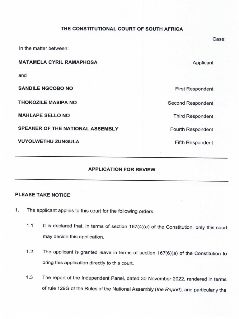 Notice of Motion and Founding Affidavit | PDF