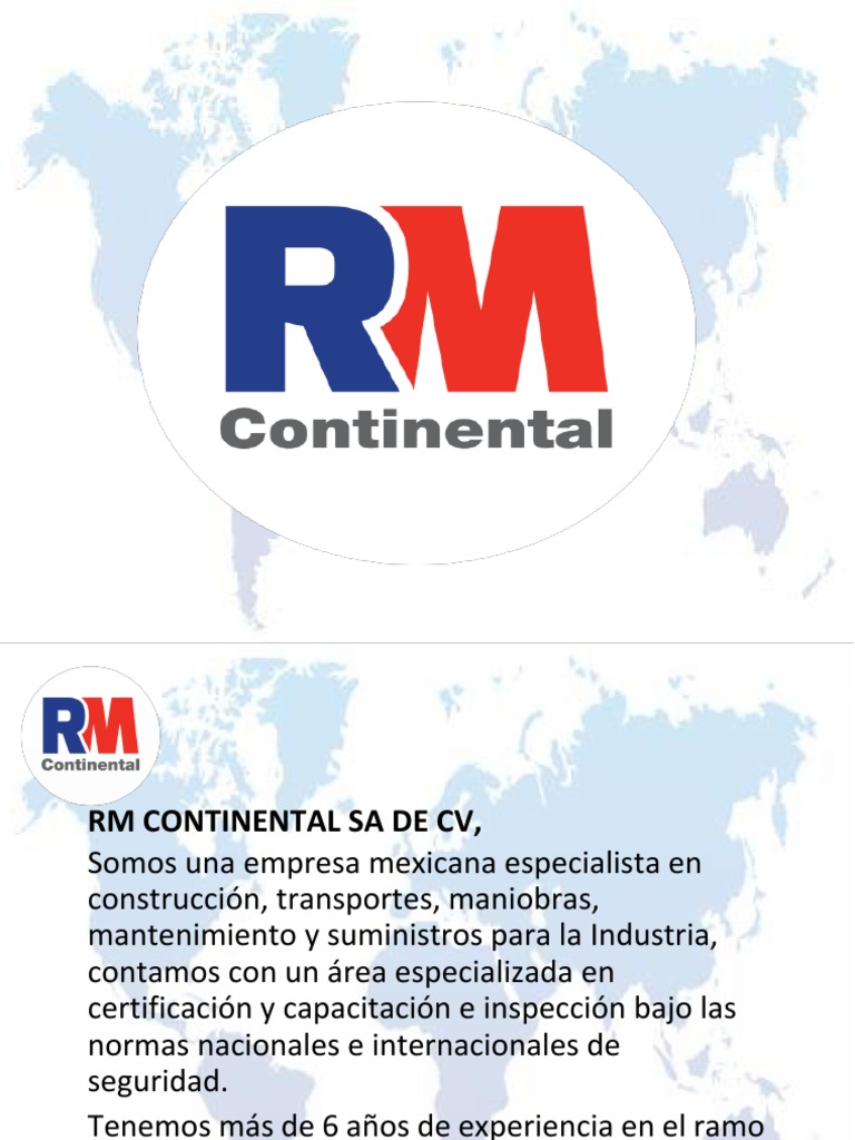 Curriculum RM Continental | PDF | Camión | Grúa (máquina)