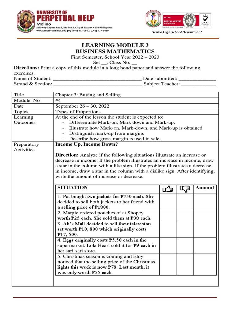 Learning Module 4 in Business Mathematics Sept 19-23-2022 1 | PDF ... Learning Module 4 in Business Mathematics Sept 19-23-2022 1 | PDF ...