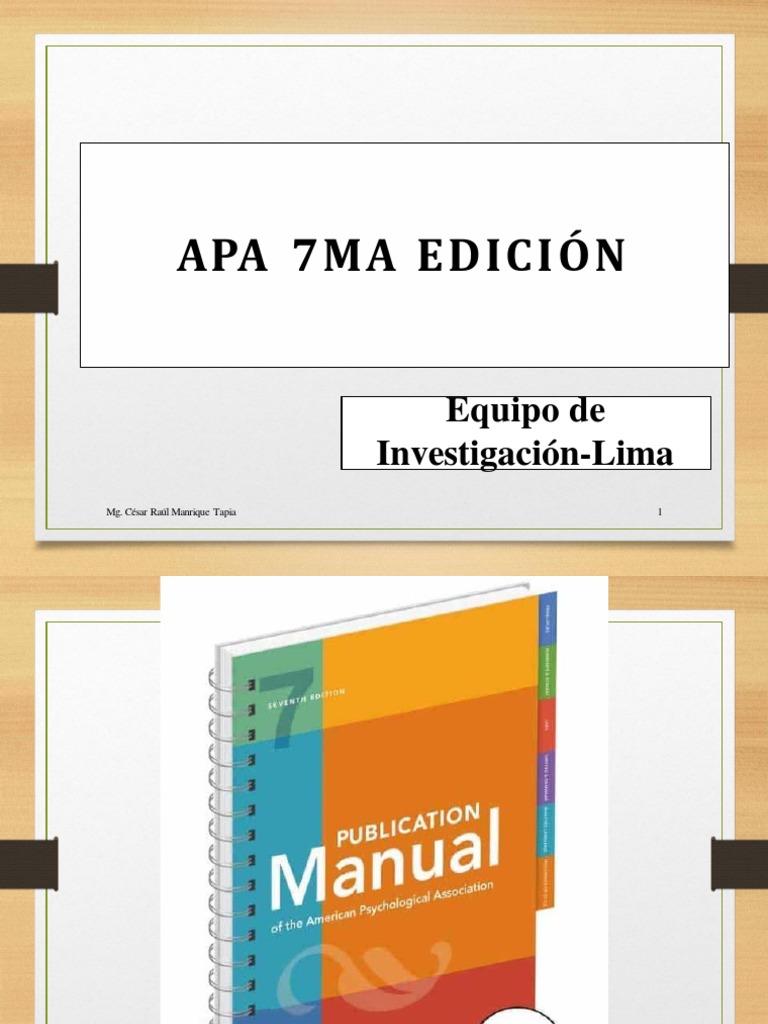 Apa 7ma Edición | PDF | Serif | Estilo apa