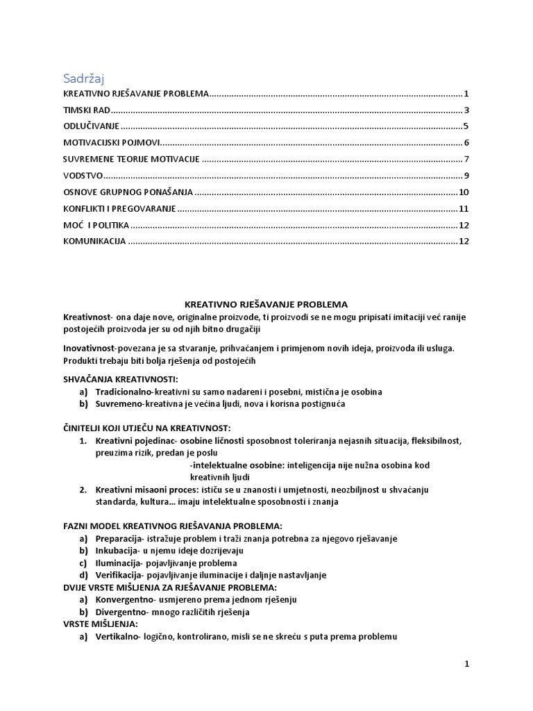 Komunikacija U Organizaciji Foi | PDF