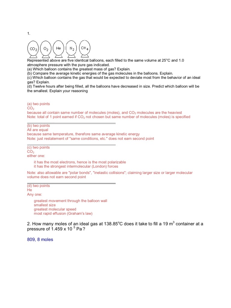 Gas Laws and Effusion Concepts | PDF | Gases | Molecules