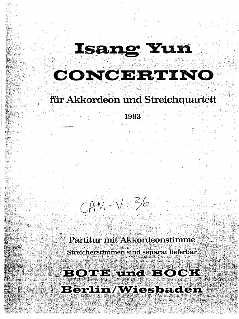 Yun Concertino | PDF