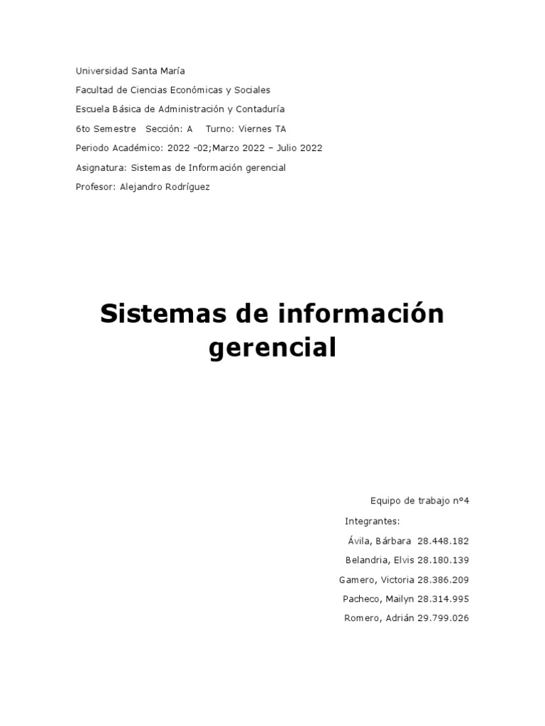 Sistema de Informacion Gerencial | PDF | Programa de computadora | Programación