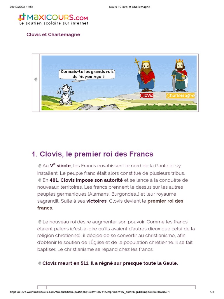 Clovis et Charlemagne : Rois des Francs | PDF | Charlemagne | Franks