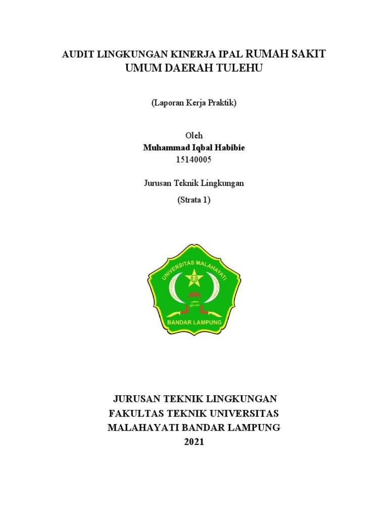 Audit IPAL RSUD Tulehu 2021 | PDF