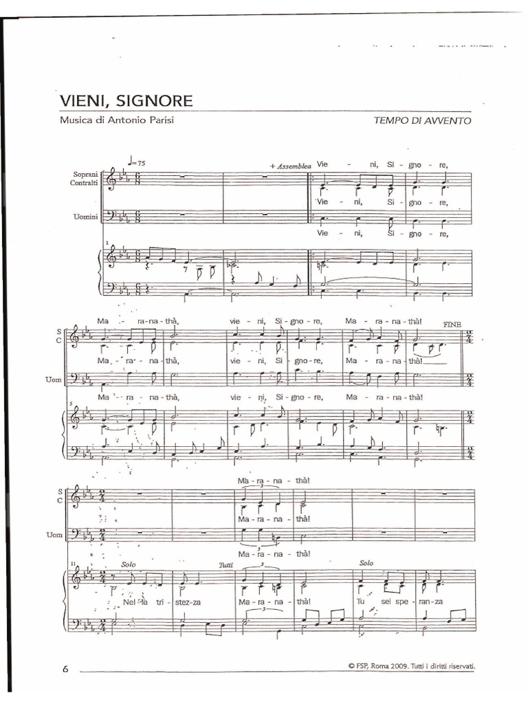 Vieni Signore Maranatha | PDF