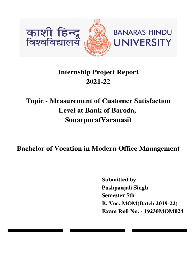 ProjectReport PushpanjaliSingh | PDF | Survey Methodology | Customer Satisfaction