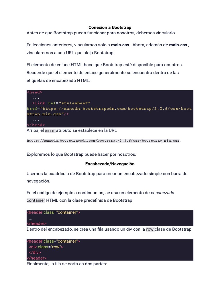 Bootstrap | PDF | Bootstrap (marco frontal) | HTML Bootstrap | PDF | Bootstrap (marco frontal) | HTML