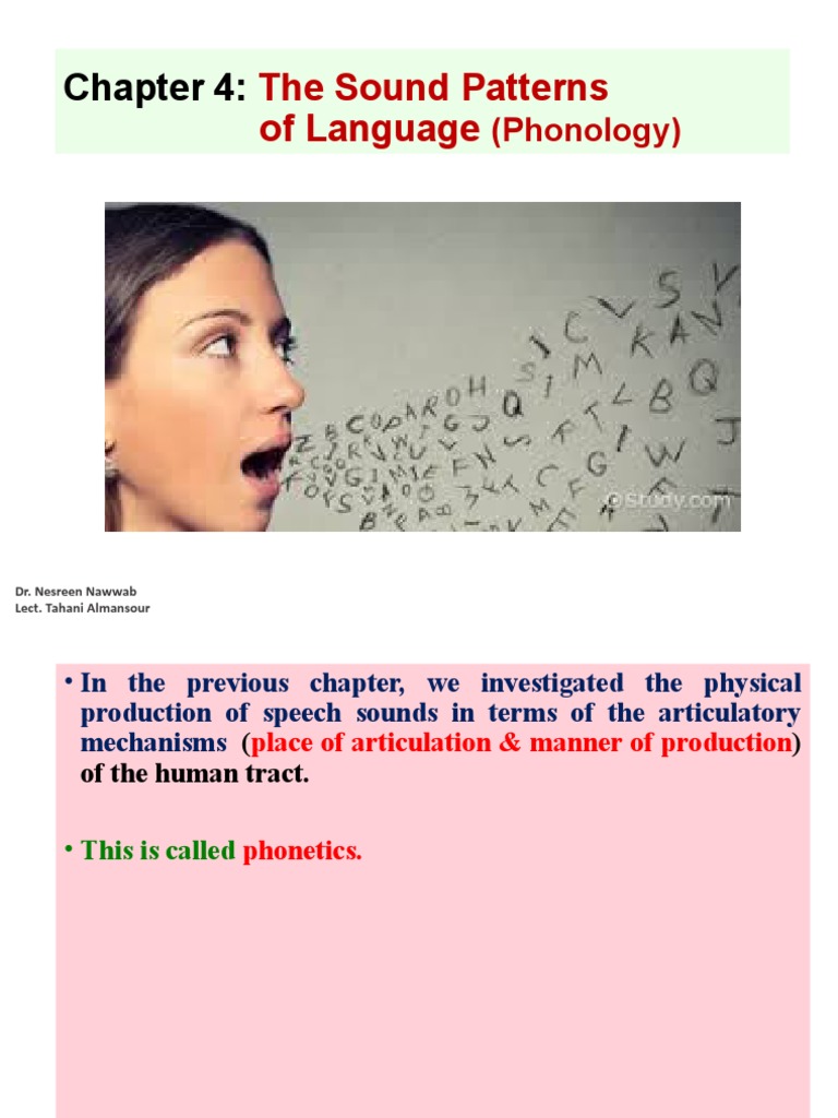 Ch. 4 The Sound Patterns of Language (2) 2nd Term 2020-21 | PDF | Syllable | Phoneme