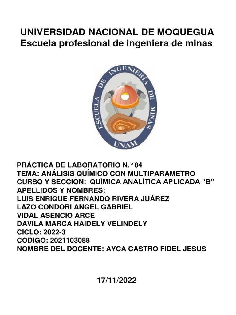 Tarea - Informe de PH | PDF | Física Aplicada e Interdisciplinaria | Science