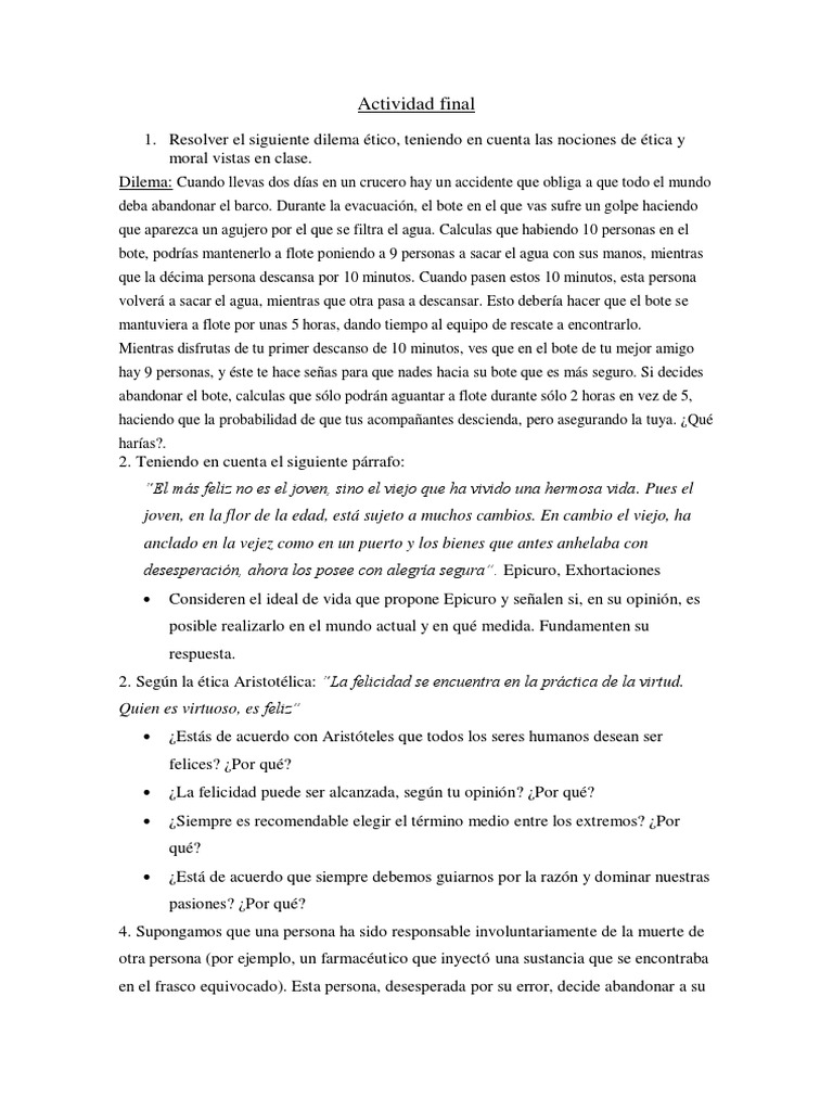 Actividad Final | PDF | Aristóteles