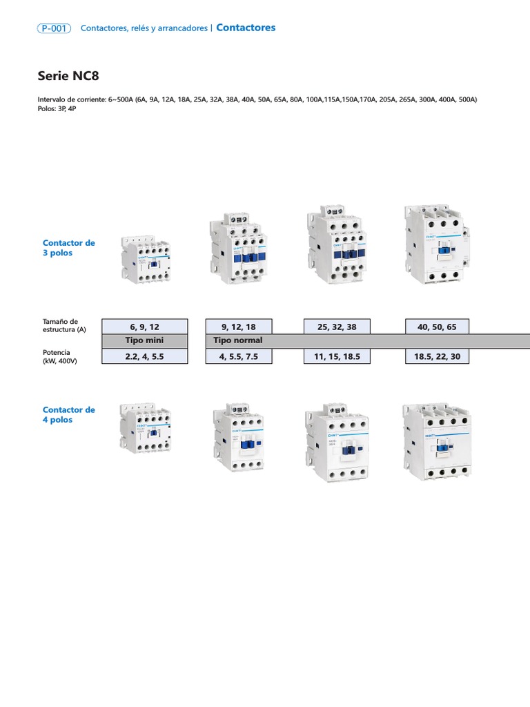 Chint - Serie NC8 | PDF | Corriente alterna | Relé
