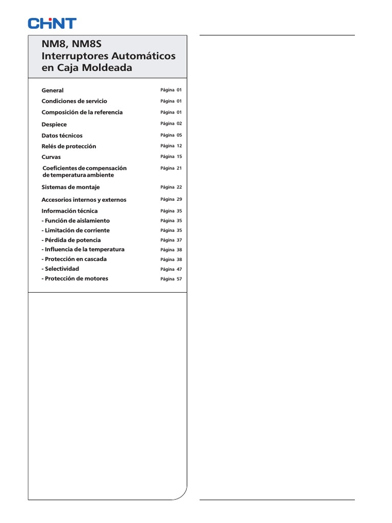 Chint Serie NM8S | PDF | Relé | Equipo eléctrico