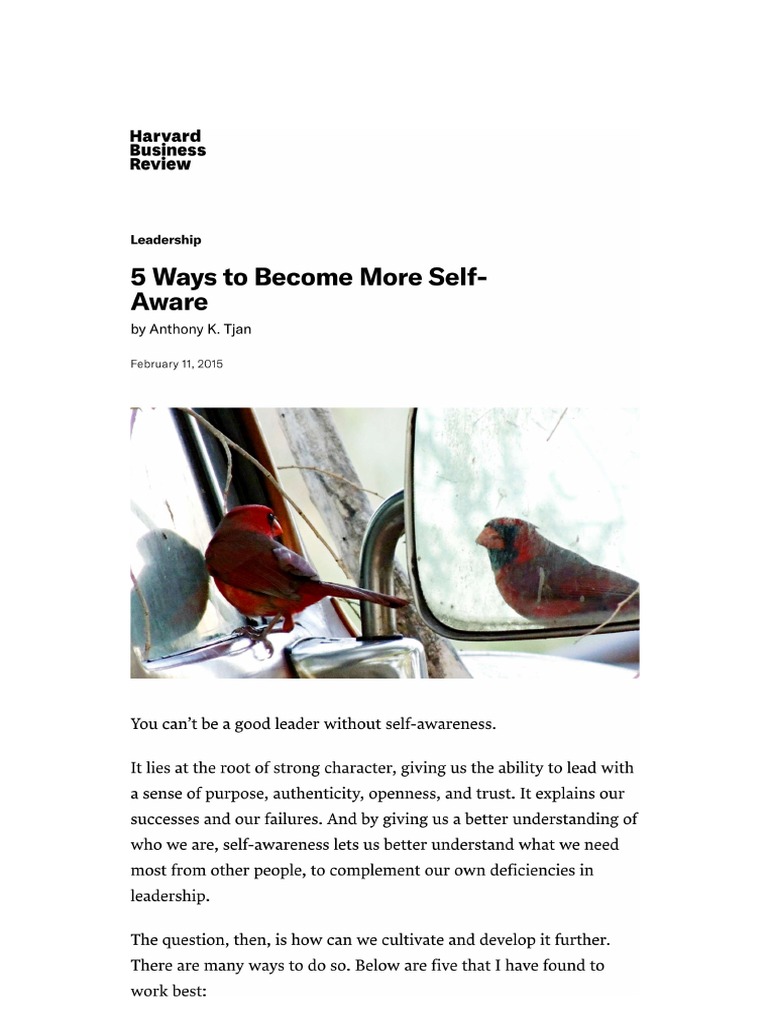 5 Ways To Become More Self Aware | PDF