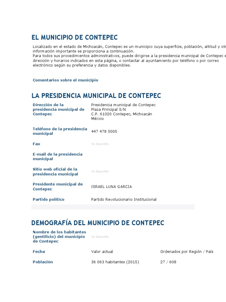 El Municipio de Contepec | PDF | Gobierno