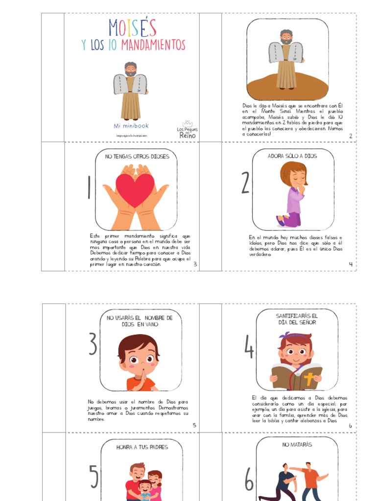 Mini Libro de Los 10 Mandamientos | PDF | Diez Mandamientos | Amor