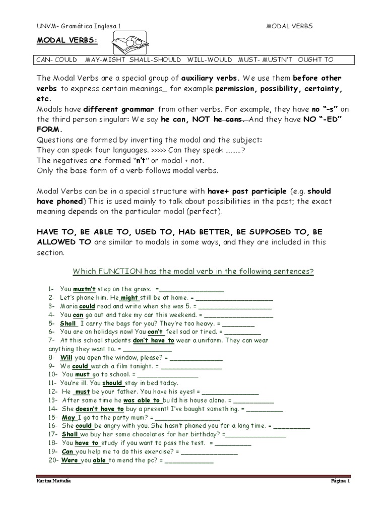 Modal Verbs - Octubre | PDF | Verb | Syntax