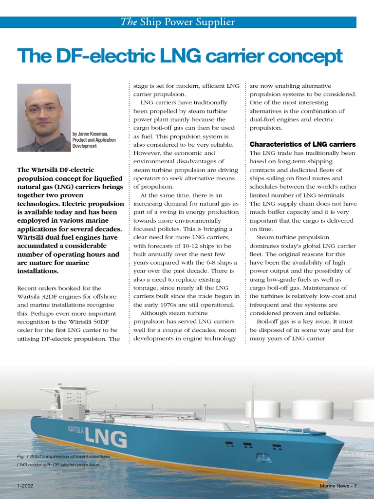 DF Electric LNG Carrier Concept | PDF | Marine Propulsion | Liquefied ...