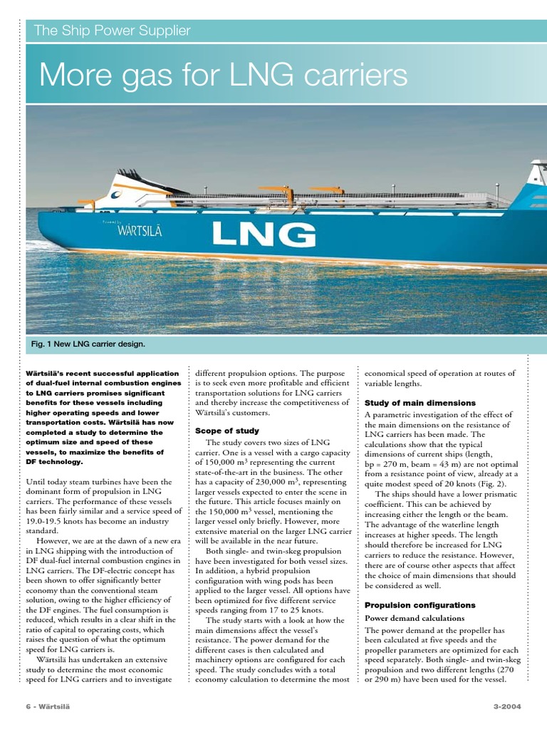 More Gas For LNG Carriers | PDF | Marine Propulsion | Liquefied Natural Gas