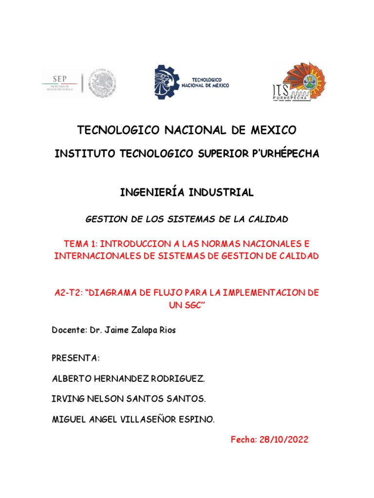 Act2.u2. Diagrama de Flujo | Descargar gratis PDF | Sistema de manejo de calidad | Calidad ...